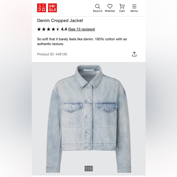 Uniqlo | Jackets & Coats | Uniqlo Cropped Jean Jacket | Poshmark